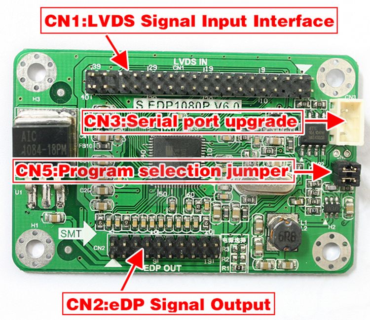 LVDS to eDP Signal Conversion Adapter Board For DIY Embedded ...